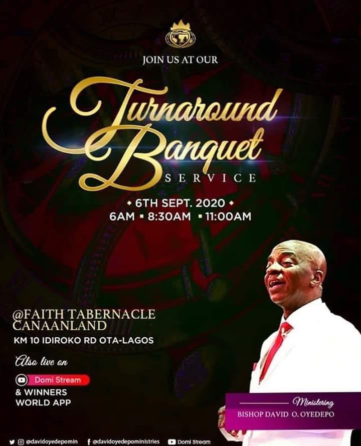 JOIN US AT OUR TURNAROUND BANQUET SERVICE - Church Gist