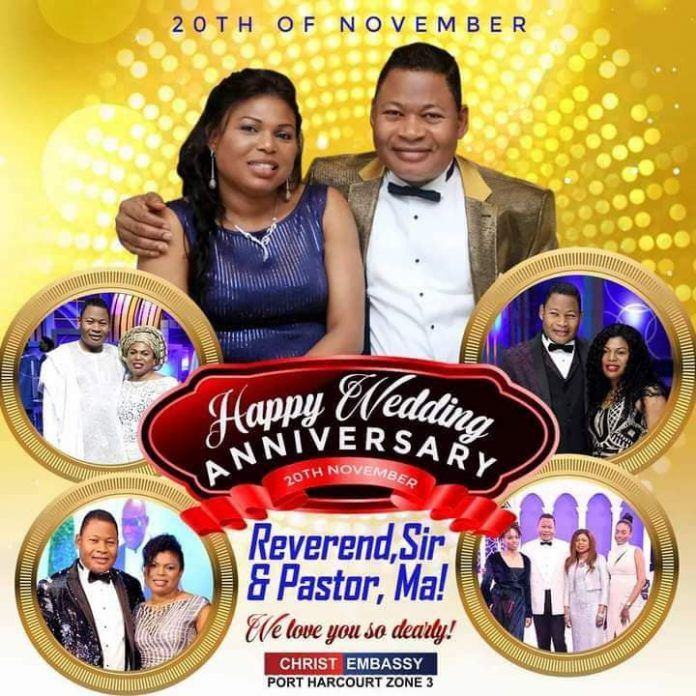 Happy Wedding Anniversary Reverend Tom and Pastor Joy Amenkhienan ...