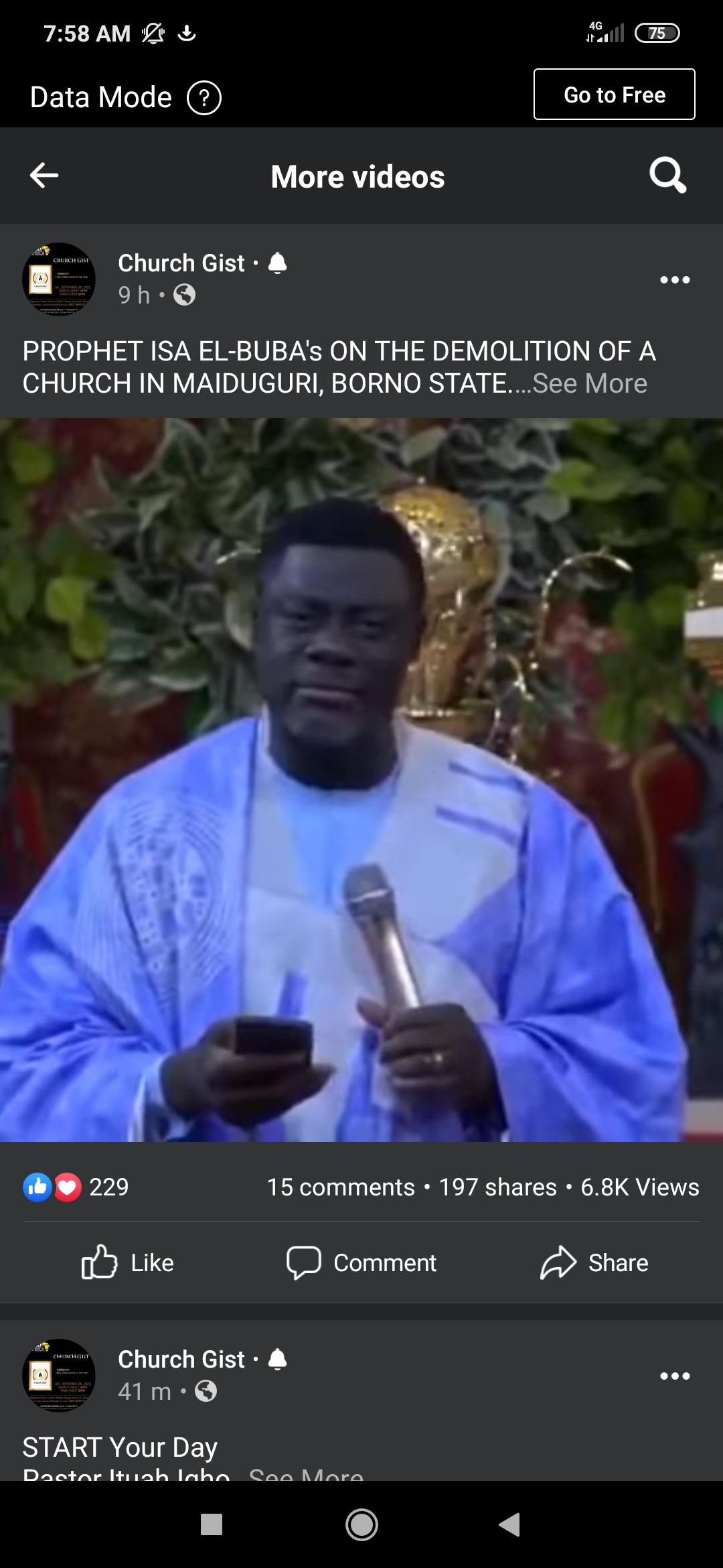 PROPHET ISA EL-BUBA's ON THE DEMOLITION OF A CHURCH IN MAIDUGURI, BORNO ...