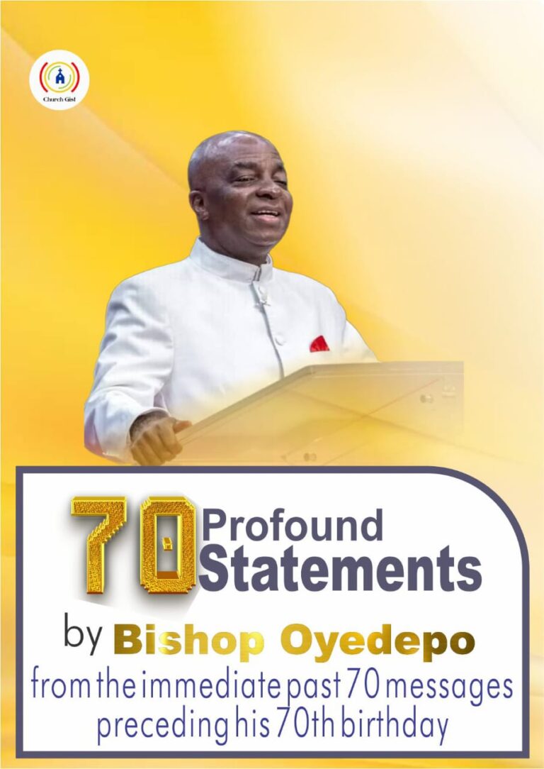 FIRE FROM THE ALTAR: Bishop David Oyedepo’s 70 Remarkable Statements ...